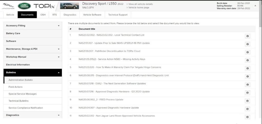 JLR Topix Cloud Diagnostics 1 Year Login Account 2017-2023+ Highest ...